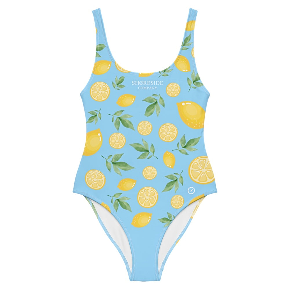 Lemon One Piece Swimsuit - Blue – TheShoresidecompany